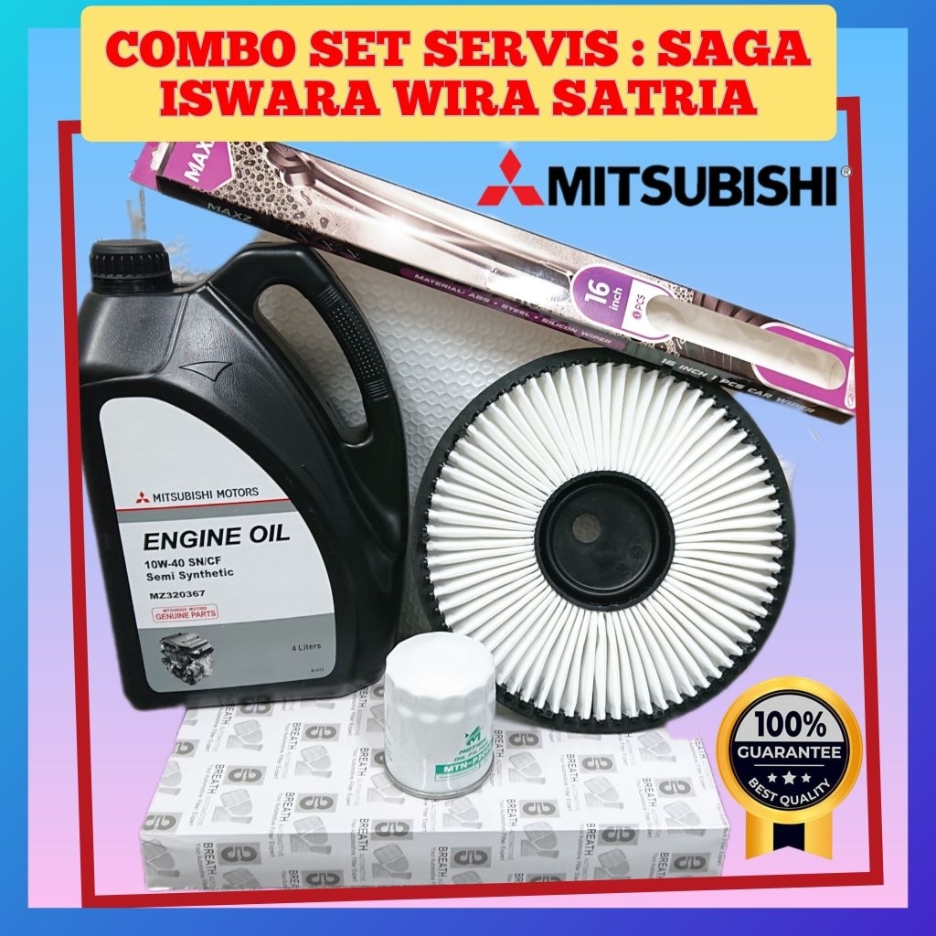 PROTON ENGINE OIL + OIL FILTER +AIR FILTER +WIPER SAGA ISWARA WIRA ...