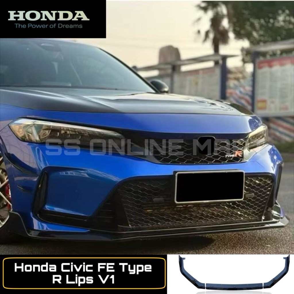 Honda Civic FE FL5 Type R Bumper Front Lips Front Diffuser Civic Fe ...