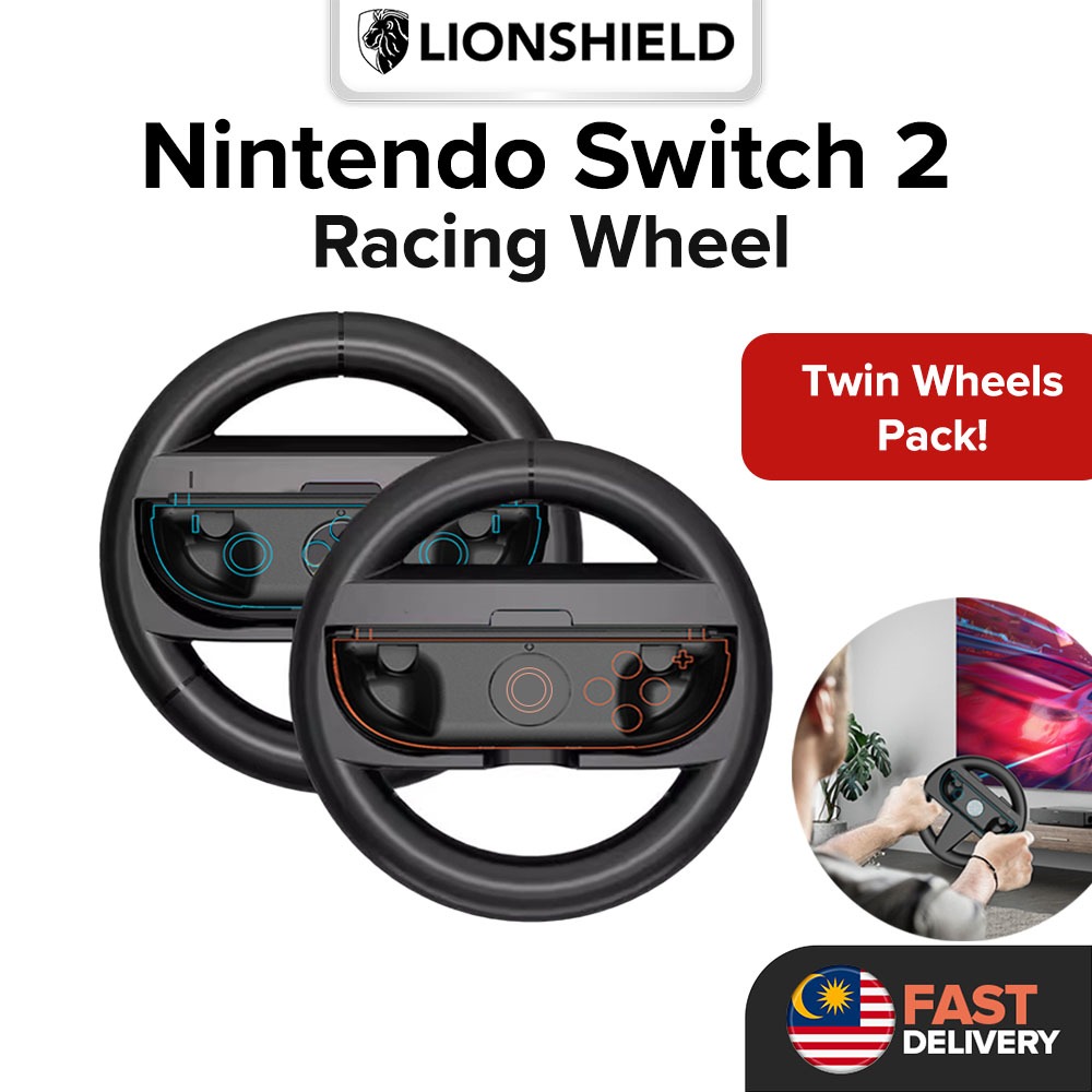 (MY) LionShield Nintendo Switch 2 JoyCon Racing Wheel Controller ...