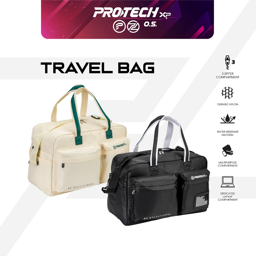 PROTECH 3 Zips Stylish Hand Carry Bag - Travel Bag (Sport/Travel/Gym ...
