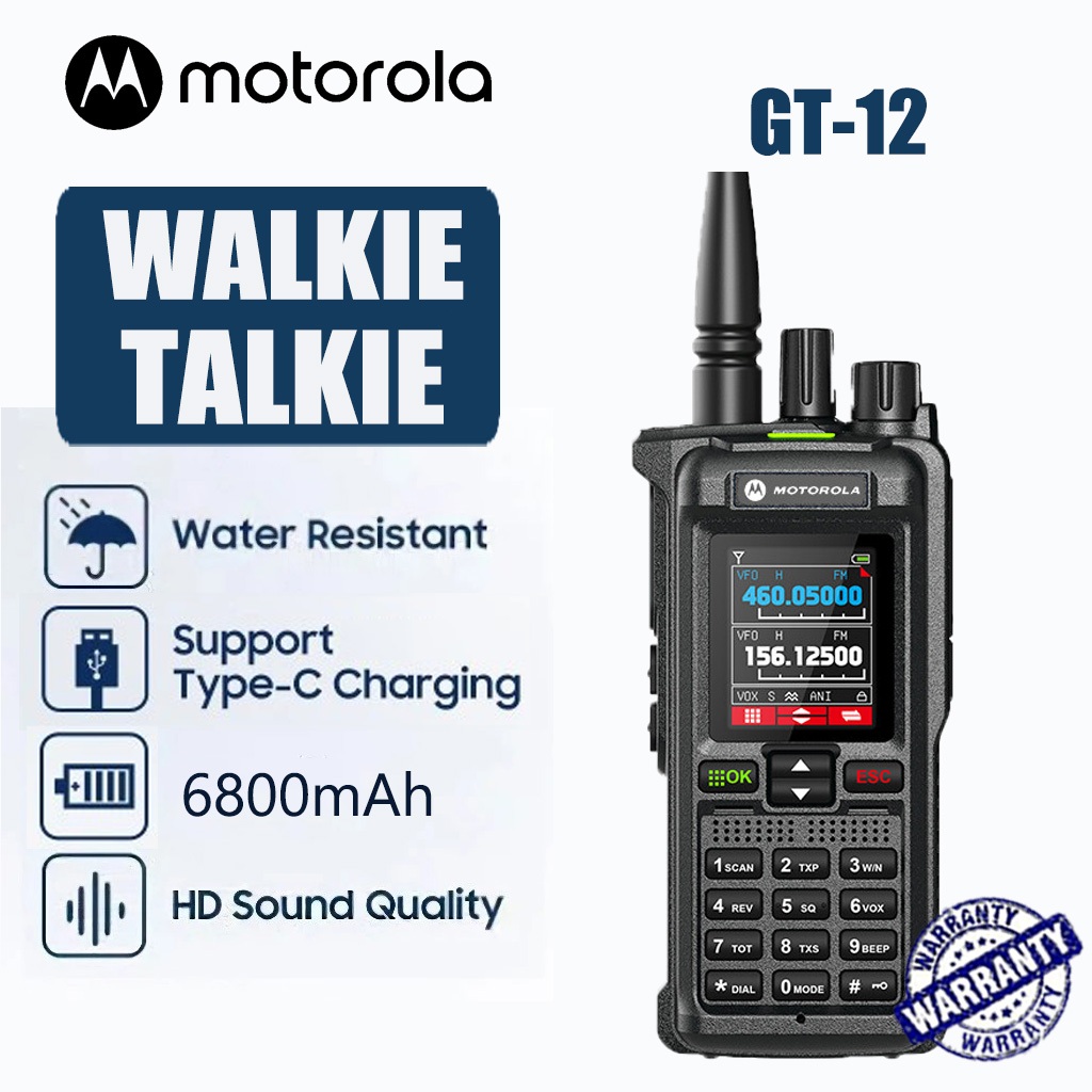 20 Watts GT12 Motorola Walkie Talkie Long Range 15KM Two Way Radio ...