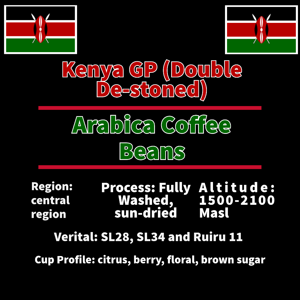 META Coffee Kenya GP (Double De-stoned) Roasted Coffee Beans | Shopee ...