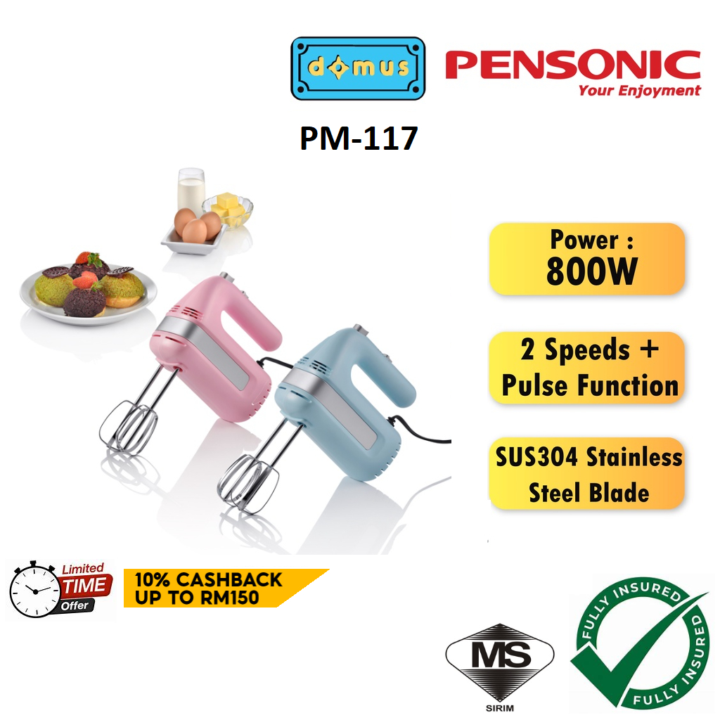 Pensonic Hand Mixer Handheld Cake Mixer Blue / Pink Pengadun Tangan ...