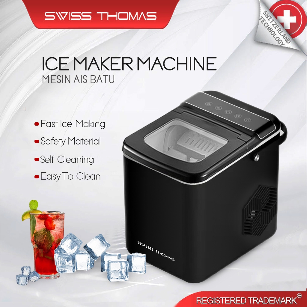 Swiss Thomas Ice Maker Mesin Aia Batu Ice Cube Maker (5 years Warranty ...