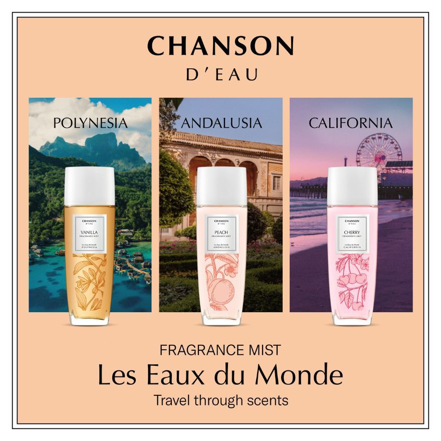 Chanson Fragrance Mist 75ML Vanilla | Peach | Cherry - Female Perfume ...