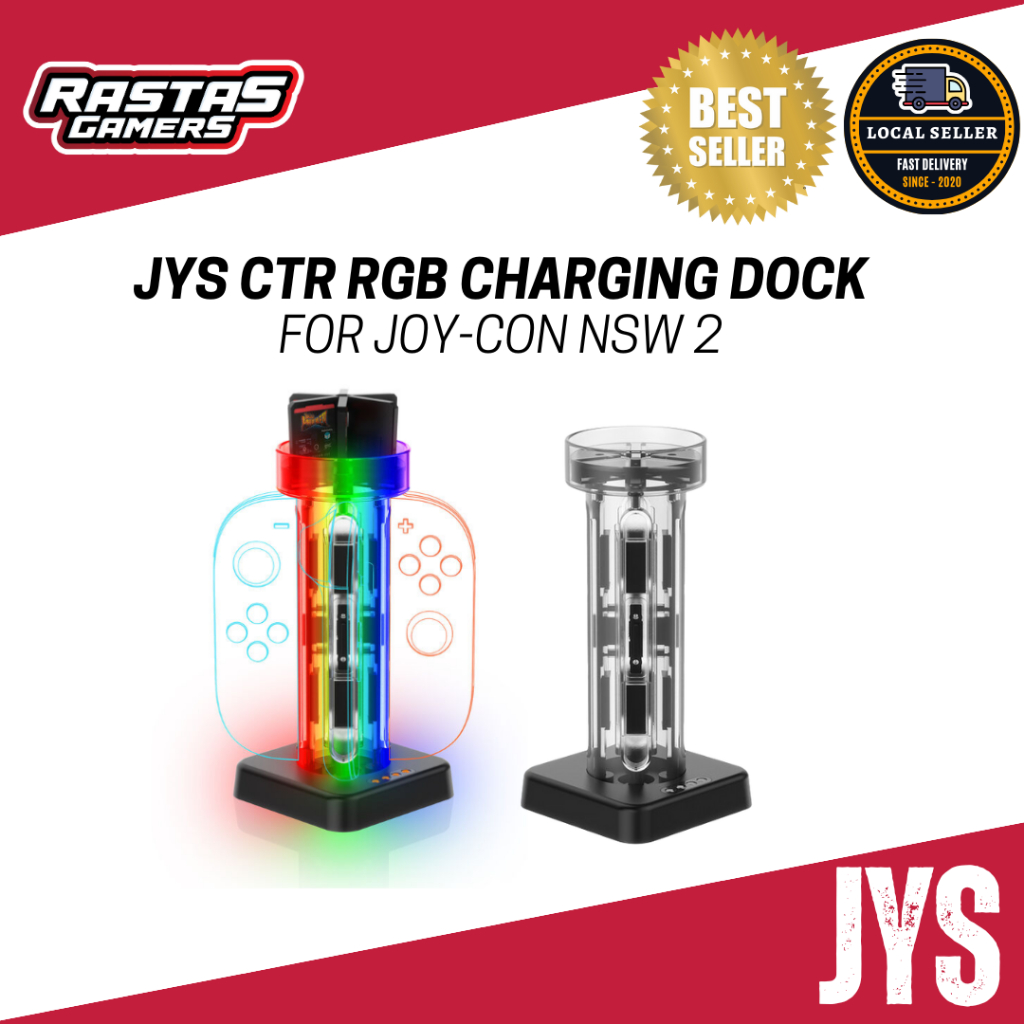 JYS Charging Dock for Nintendo Switch 2 Joy-Con Controllers 4 in 1 Fast Charging Station with ...
