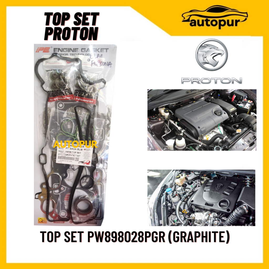 IPE Engin Top Overhaul Set Untuk Proton Saga BLM FL FLX VVT Persona ...