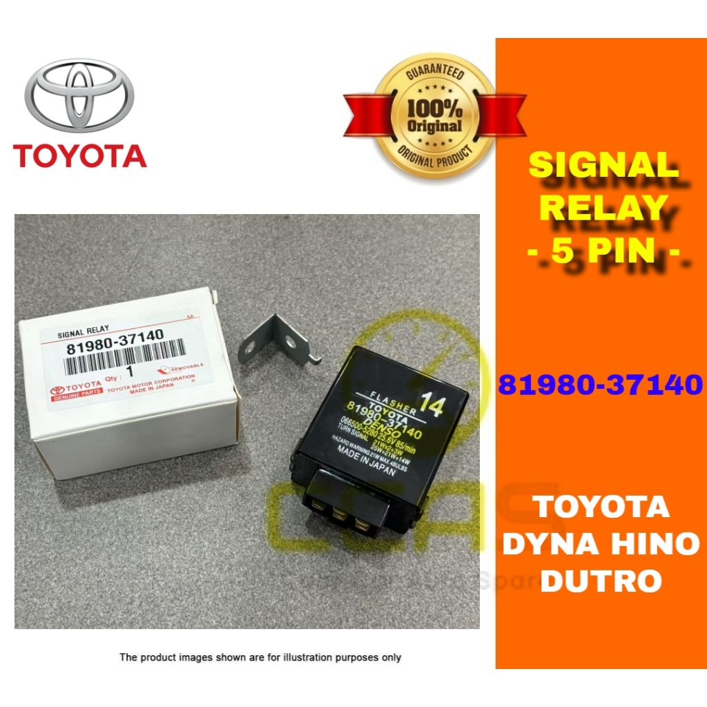 TOYOTA 5PIN 24V FLASHER UNIT SIGNAL RELAY FOR LED LIGHTS 81980-37140 ...
