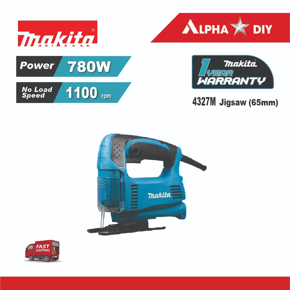 Makita Original 4327M Jig Saw 450W 65mm Electric Jig Saw Cutter Bevel ...