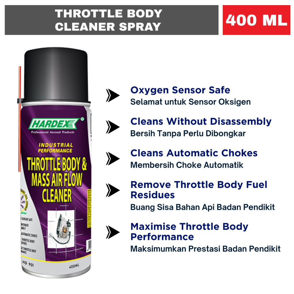 HARDEX Hardex Throttle Body Cleaner & MAF Sensor Cleaner | Fast Dry ...