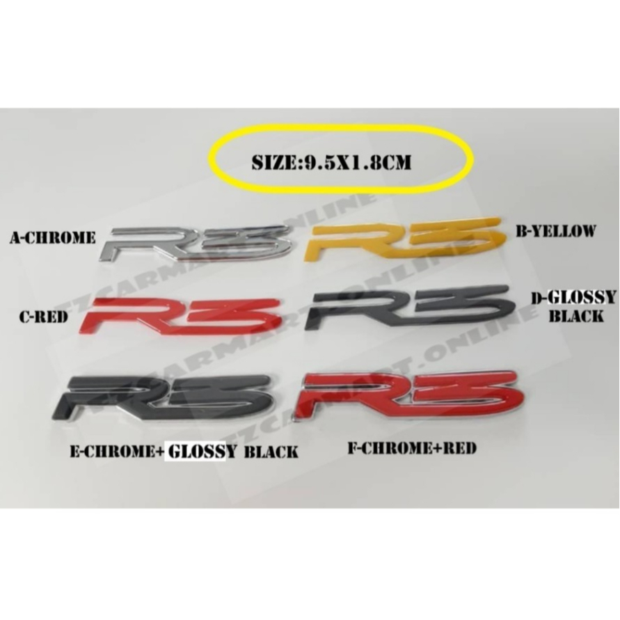 PROTON NEO/SATRIA/WIRA/PERSONA/SAGA R3 EMBLEM LOGO -(ABS) | Shopee Malaysia