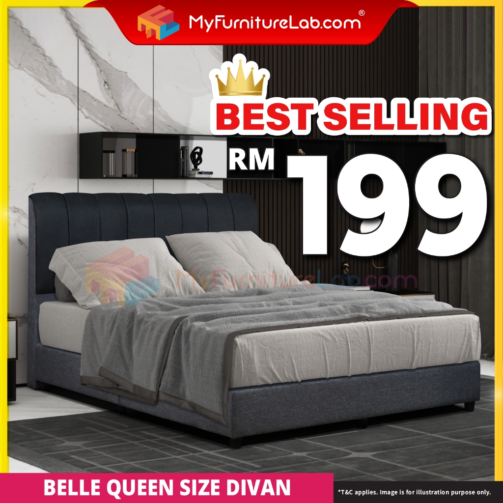 【READY STOCK】𝐌𝐘𝐅𝐔𝐑𝐍𝐈𝐓𝐔𝐑𝐄𝐋𝐀𝐁®: BELLA Queen Size Divan Queen bed Frame ...