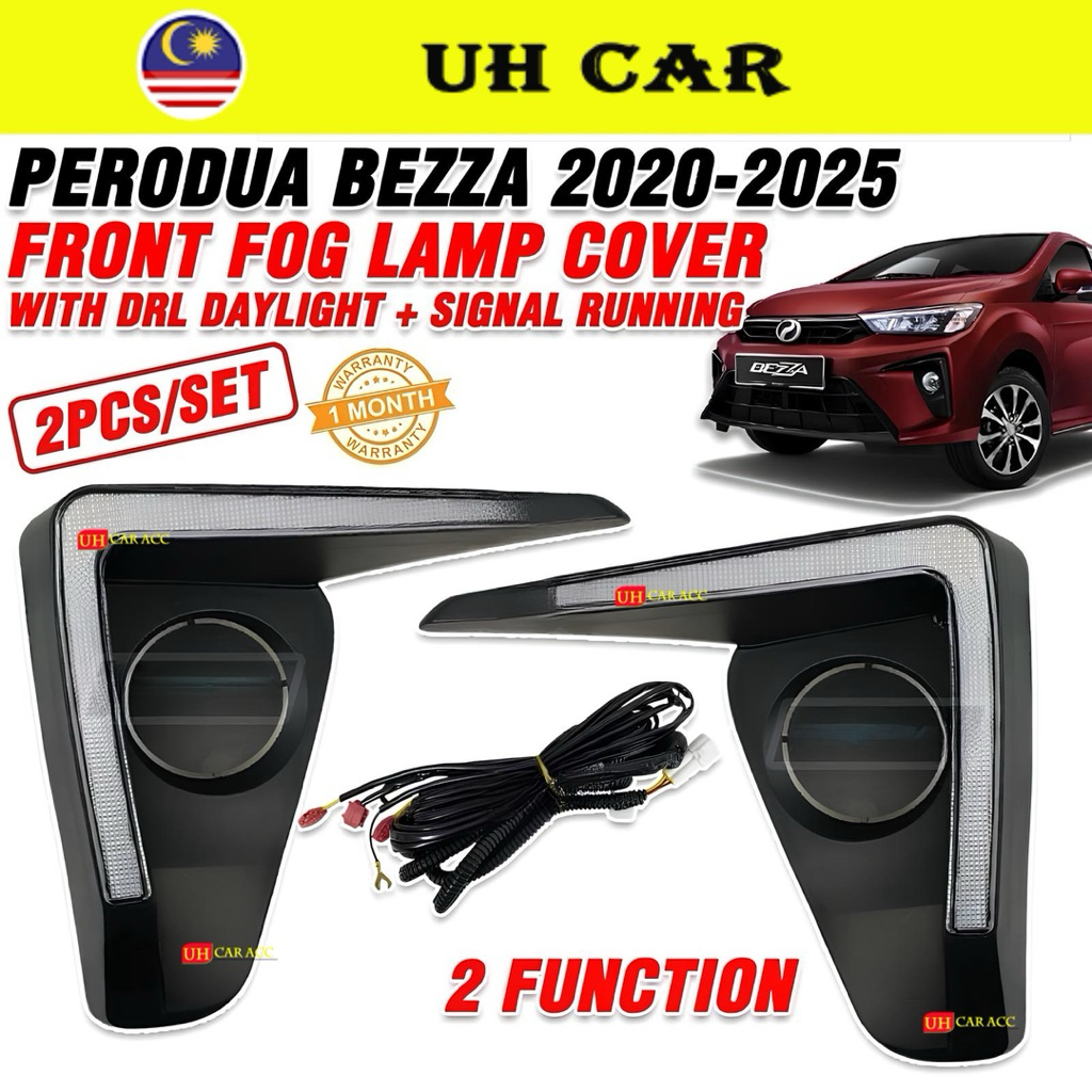 Perodua Bezza Facelift Dynamic Front Bumper Led Drl Daylight Light With ...