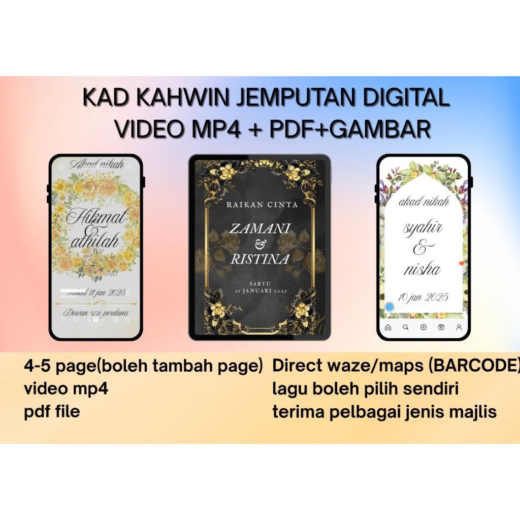 Kad Kahwin Digital | Video Jemputan Kahwin | Kad Jemputan Digital | Wedding Digital Card ...