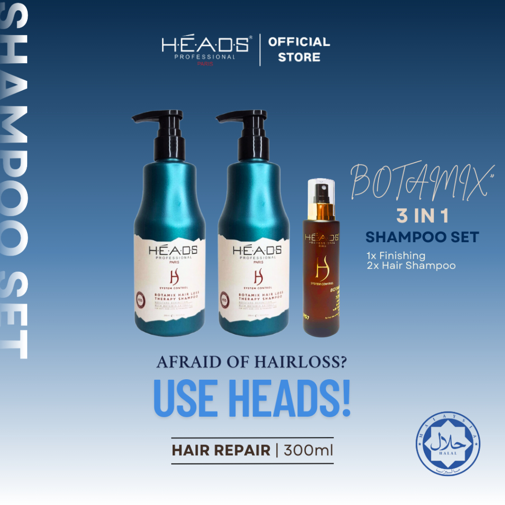 HEADS Botamix DUO Hair Shampoo Set for Hair Loss (300ml) | Shopee Malaysia