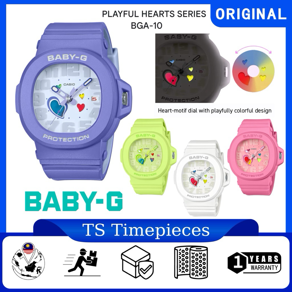 BABY-G BGA-10 PLAYFUL HEARTS SERIES BGA-10-3 / BGA-10-4 / BGA-10-6 / BGA-10-7 / BGA10 / BGA-10 ...