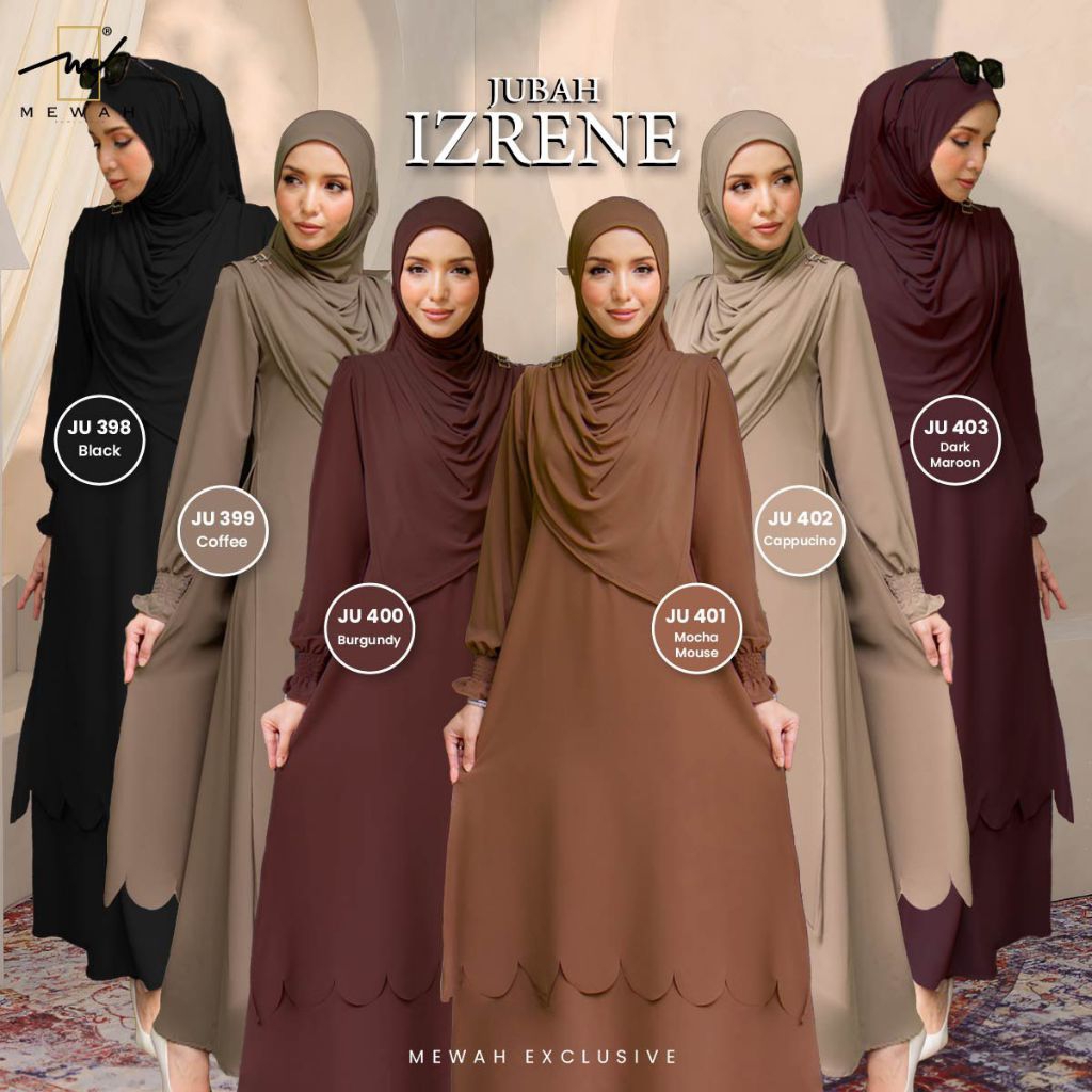 Jubah IZRENE Jubah Exclusive Jubah Muslimah Long Dress Umrah Haji ...