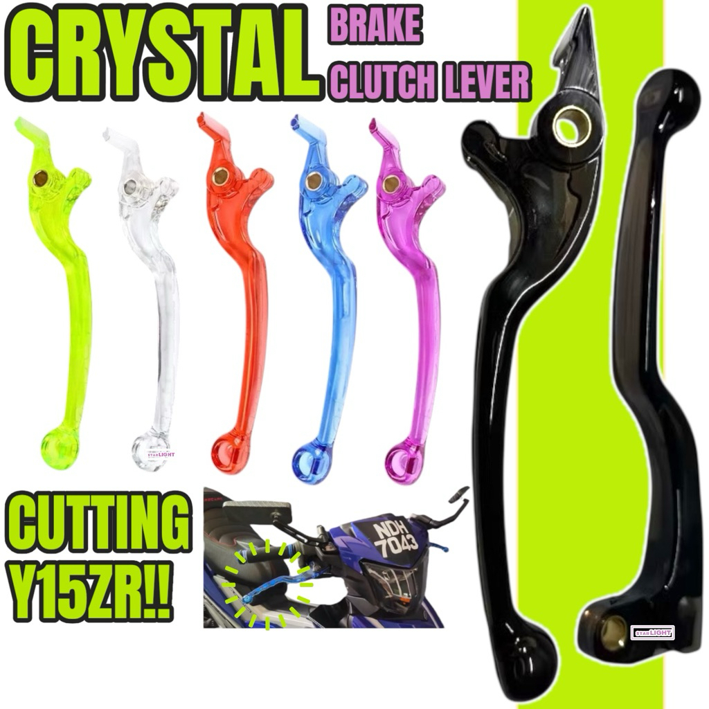 YTEQ CRYSTAL TRANSPARENT BRAKE & CLUTCH LEVER SET JELLY CRISTER LC135 ...
