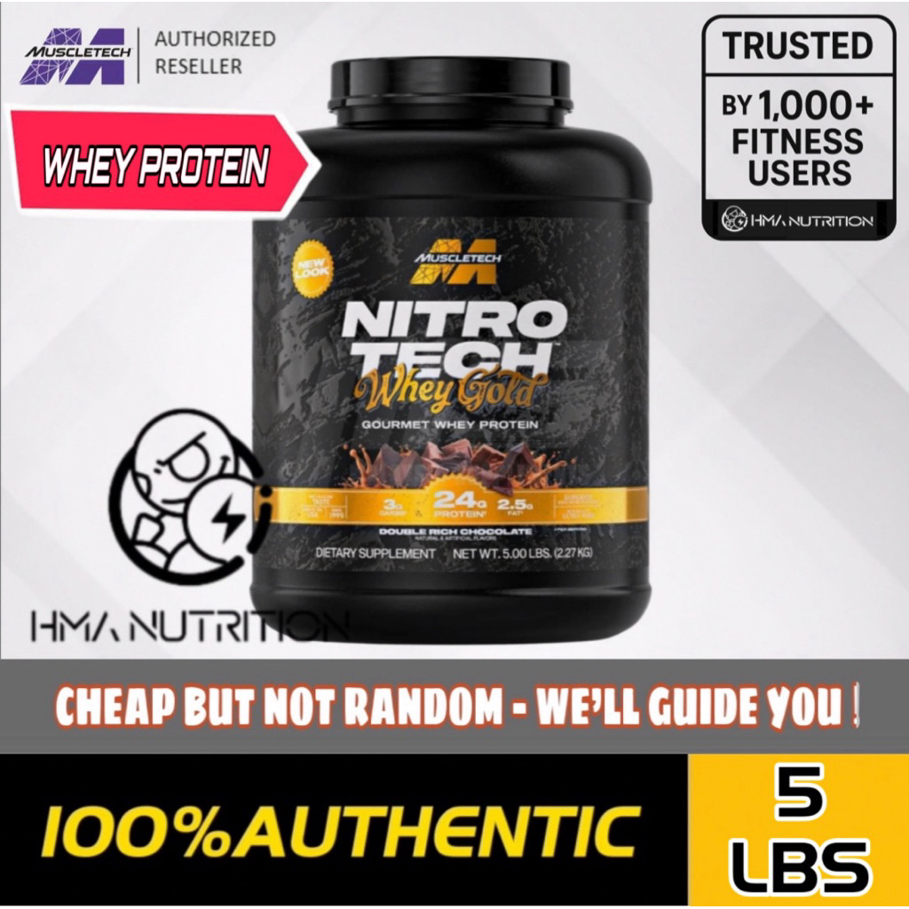 MuscleTech Nitro Tech 100% Whey Gold (5LBS)[muscletech whey protein ...