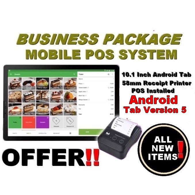 POS System Pos Mesin Cashier Mesin Kaunter Mesin Kira Android Tab and ...