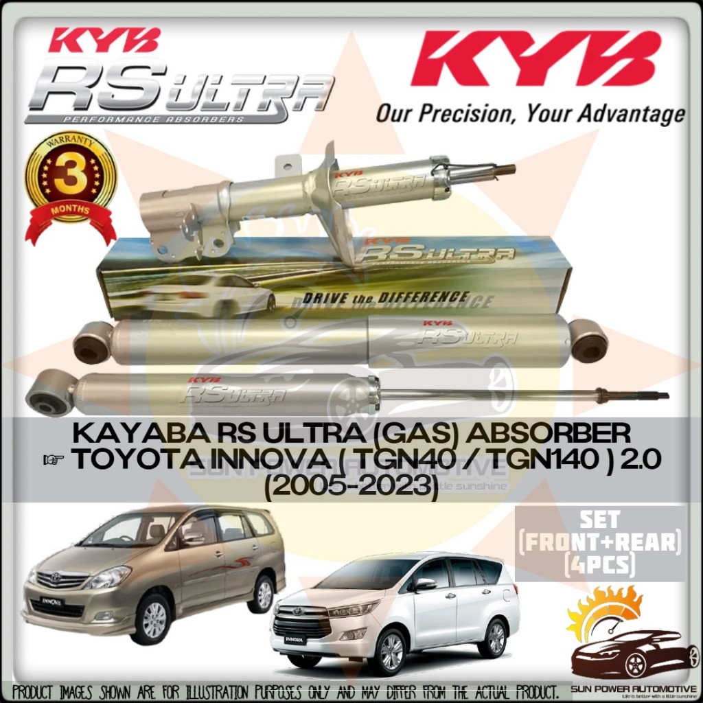 KAYABA KYB RS ULTRA Heavy Duty Toyota Innova TGN40 / TGN140 Gas Shock ...