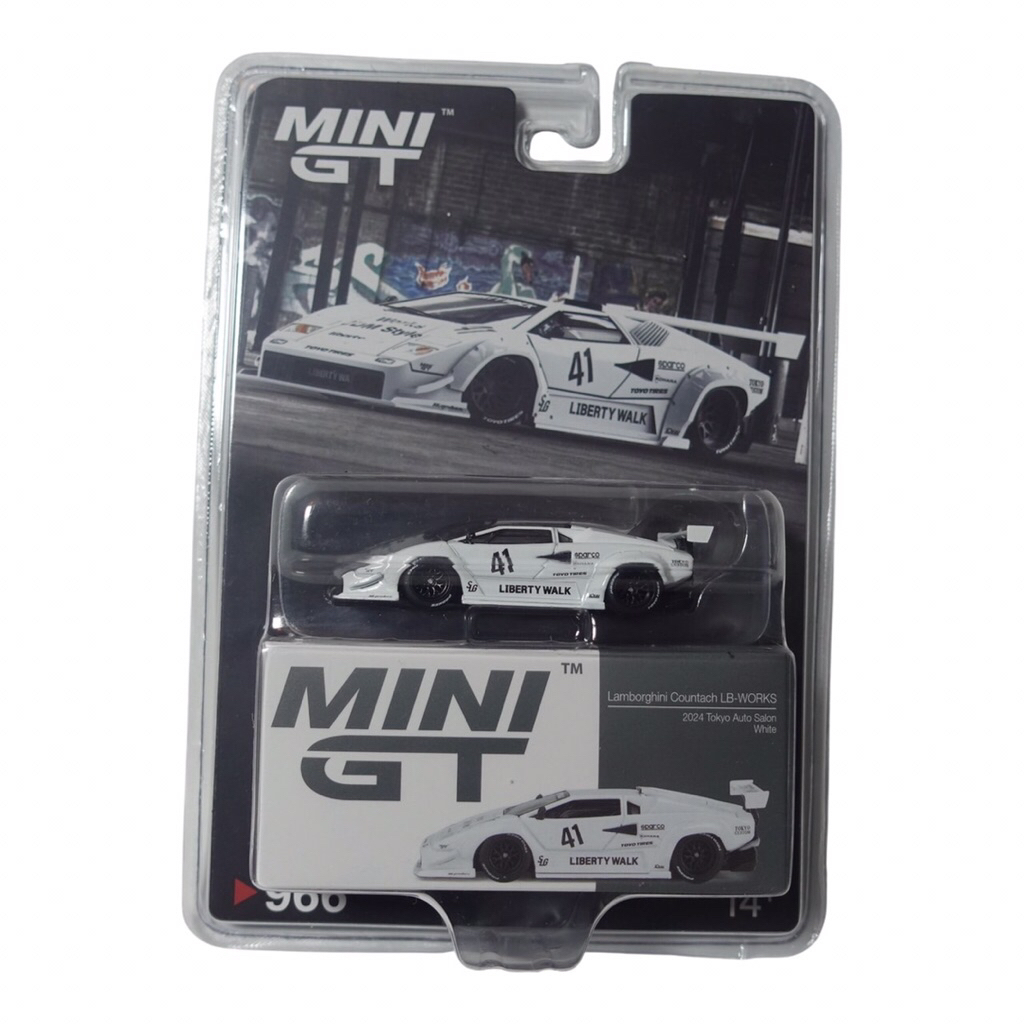 Mini GT 966 Lamborghini Countach LB-WORKS White 2024 Tokyo Auto Salon ...
