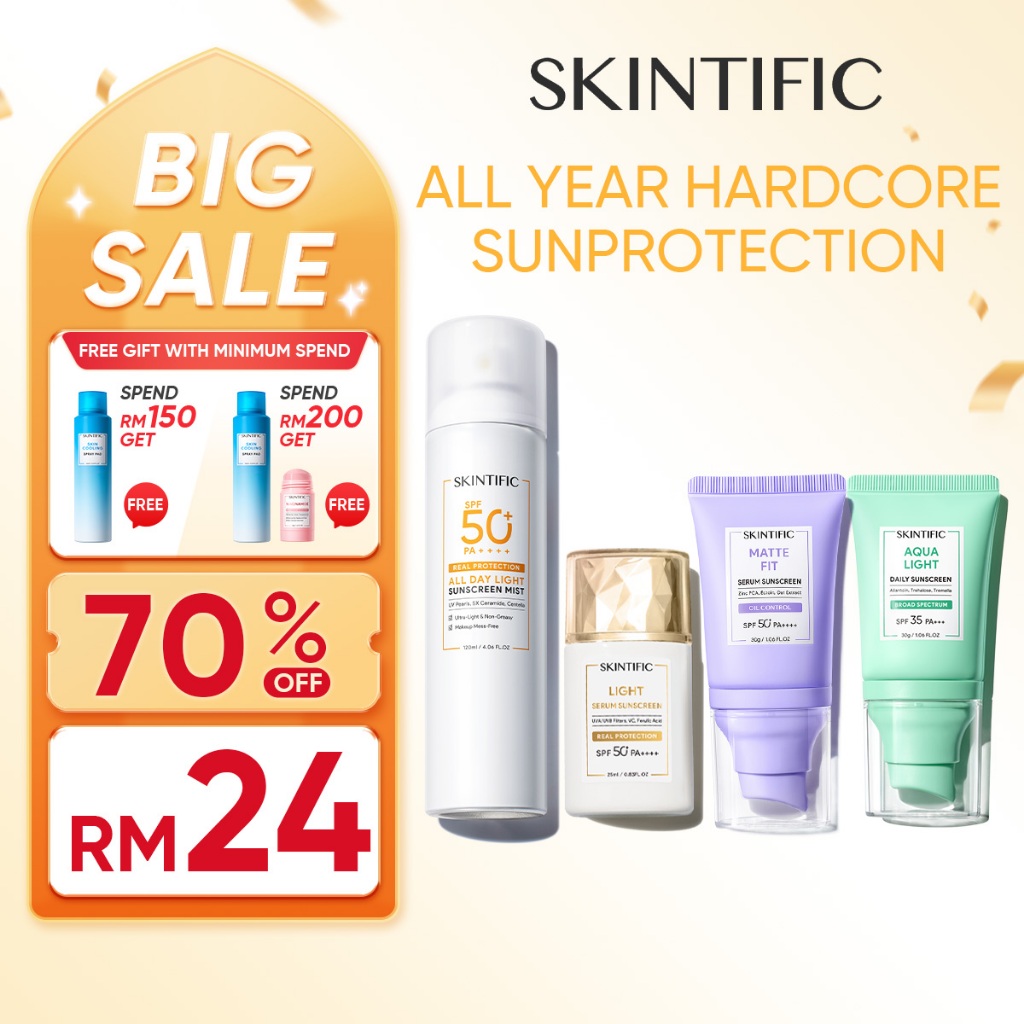 SKINTIFIC Matte Fit Serum Daily Sunscreen SPF 50+ PA++++ Sunscreen Mist ...