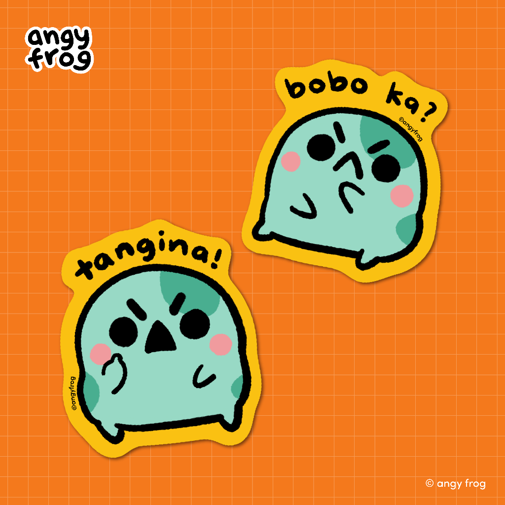 Angy Frog | Tagalog greetings sticker (1pc) | Shopee Malaysia