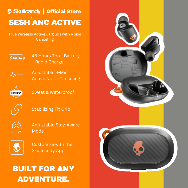 Skullcandy Sesh ANC Active True Wireless Active Earbuds | Shopee Malaysia