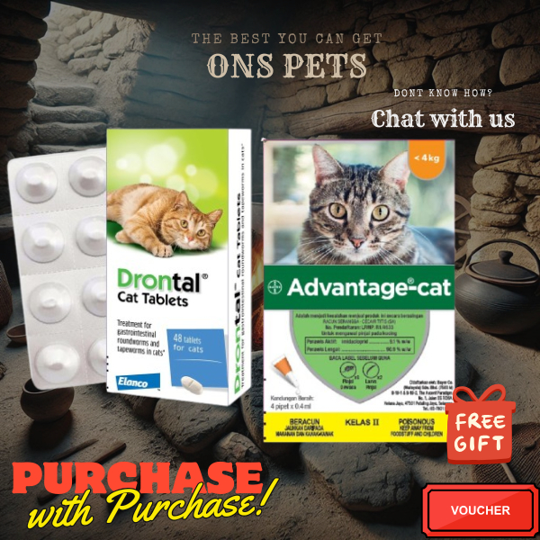 100% Original Elanco Drontal (8 tabs) / Advantage (4x0.4ml) for Cats ...