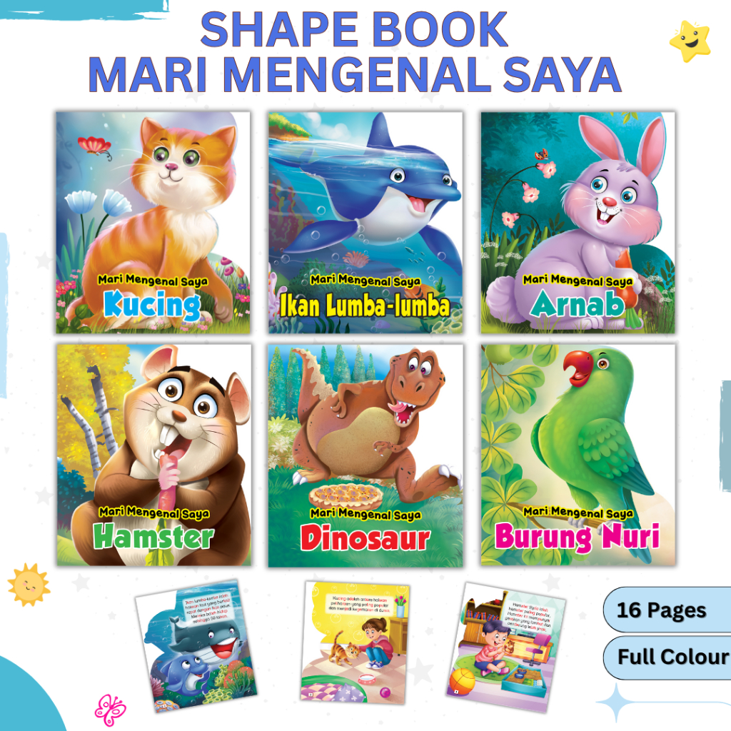 Mari Mengenal Saya (Shape Book) | Buku Bentuk Full Colour | 16 Pages ...