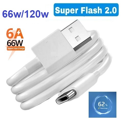 6A Cable For Vivo Support 66w 120w Flash Charge 2.0 Date Cable Support 33w 44w Flash Charge ...