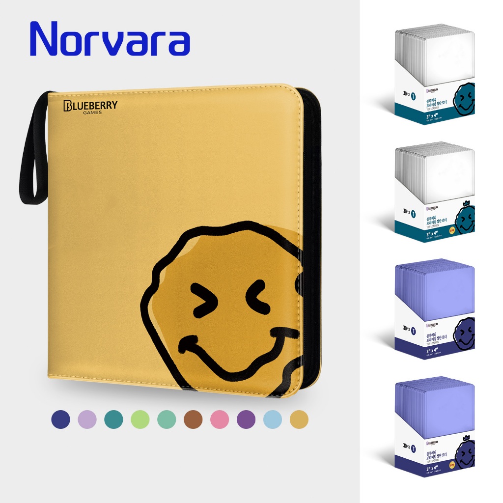 Blueberry Toploader Binder Album Set Trading Cards 240Pocket Leather ...