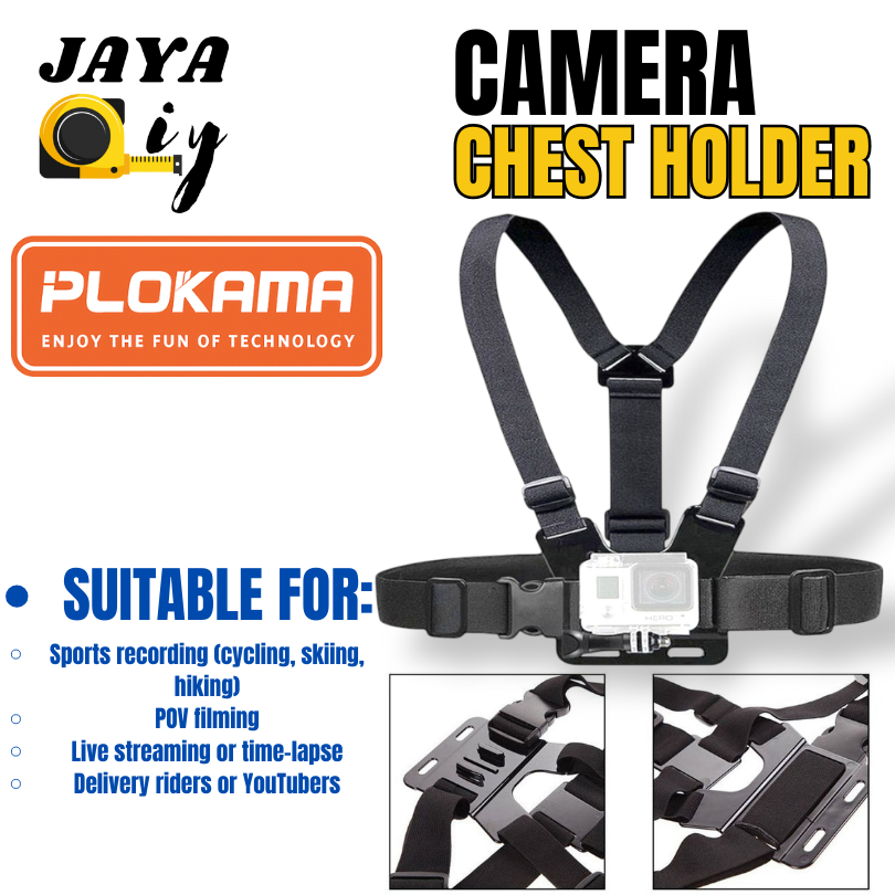 PLOKAMA - CAMERA / HANDPHONE Chest Mount Strap Harness Chesty Body ...