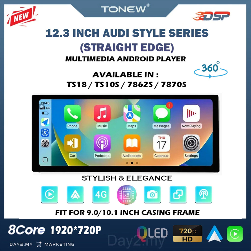 ⚡12.3 Inch 2K Android Player 360⚡ 12.3 Inch 7870 7862S TS10S TS18 Audi ...