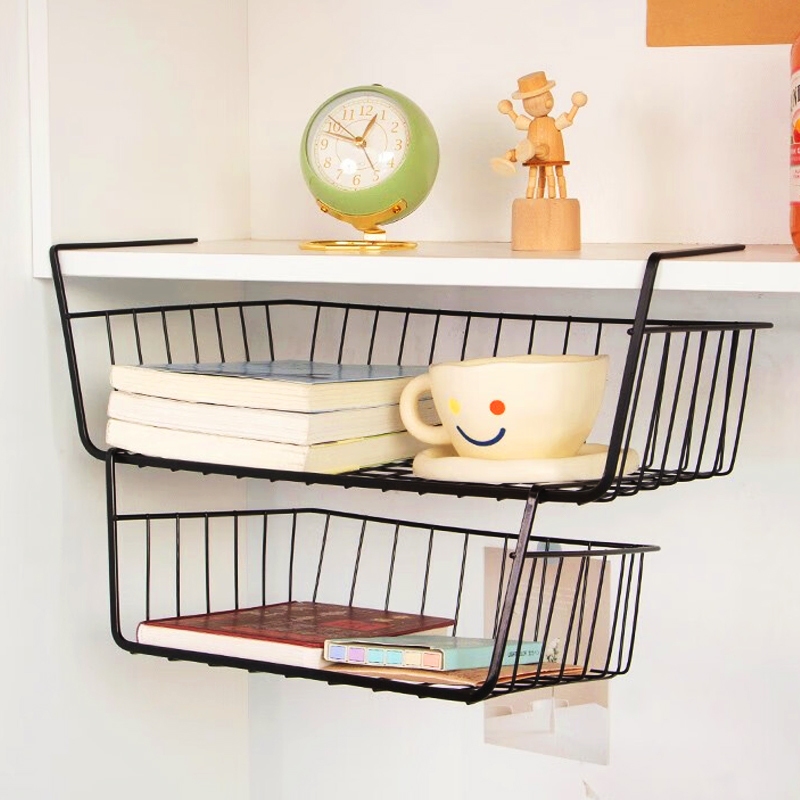 Rak Gantung Bawah Meja Besi Under Table Clip On Basket Iron Hanging ...