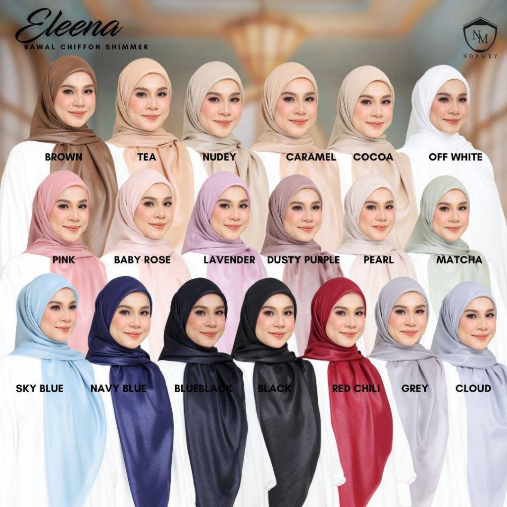 NORMEY ELEENA BAWAL CHIFFON SHIMMER | Shopee Malaysia