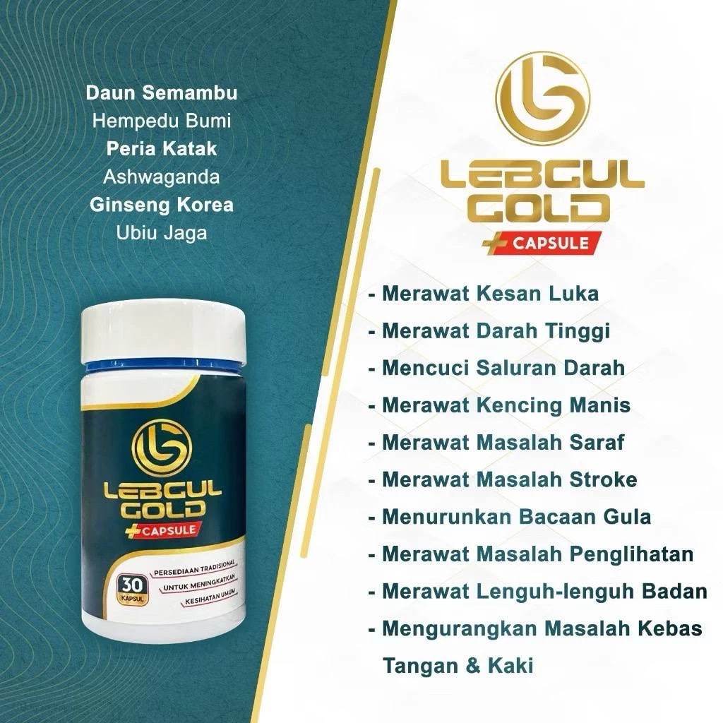 [OFFICIAL HQ] LEBGUL GOLD PLUS CAPSULE UNTUK MASALAH 3 SERANGKAI SENDI ...