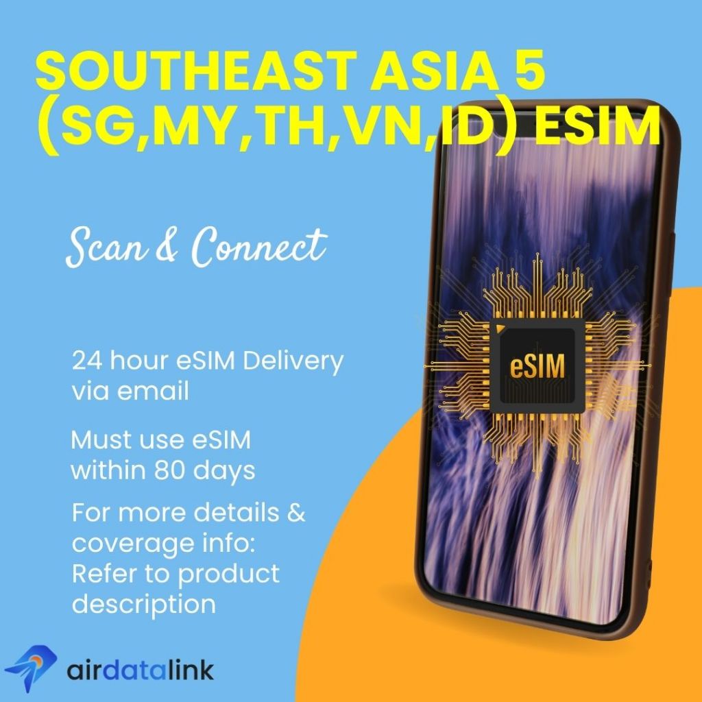 eSIM Southeast Asia 5 [ Data only eSIM ] [ Vietnam Thailand Indonesia ...