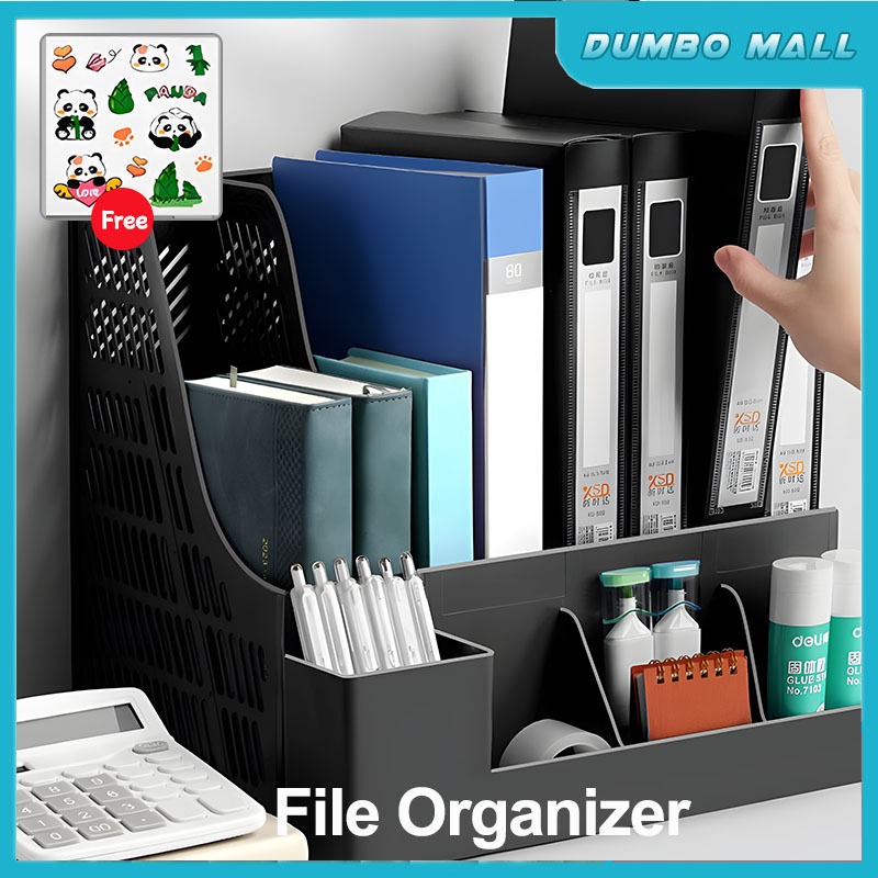 File Organizer Desktop Stationery Rack Office Document Stand Book ...