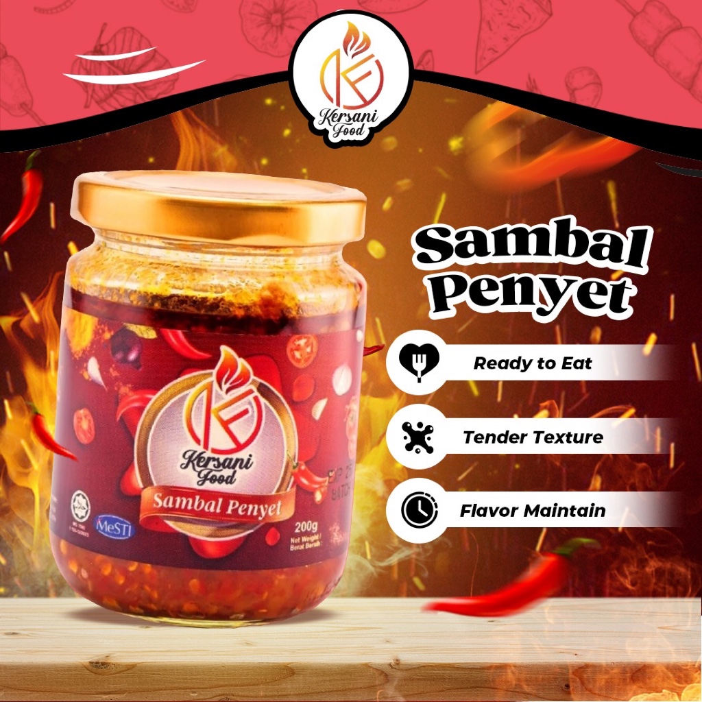 [HALAL] Sambal Penyet 200g l Food Instant Sedap Lazat Ready To Eat ...
