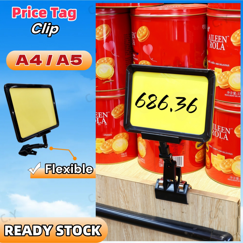 Mall Price Tag Clip Poster Display Board Supermarket A4 A5 Promotion ...