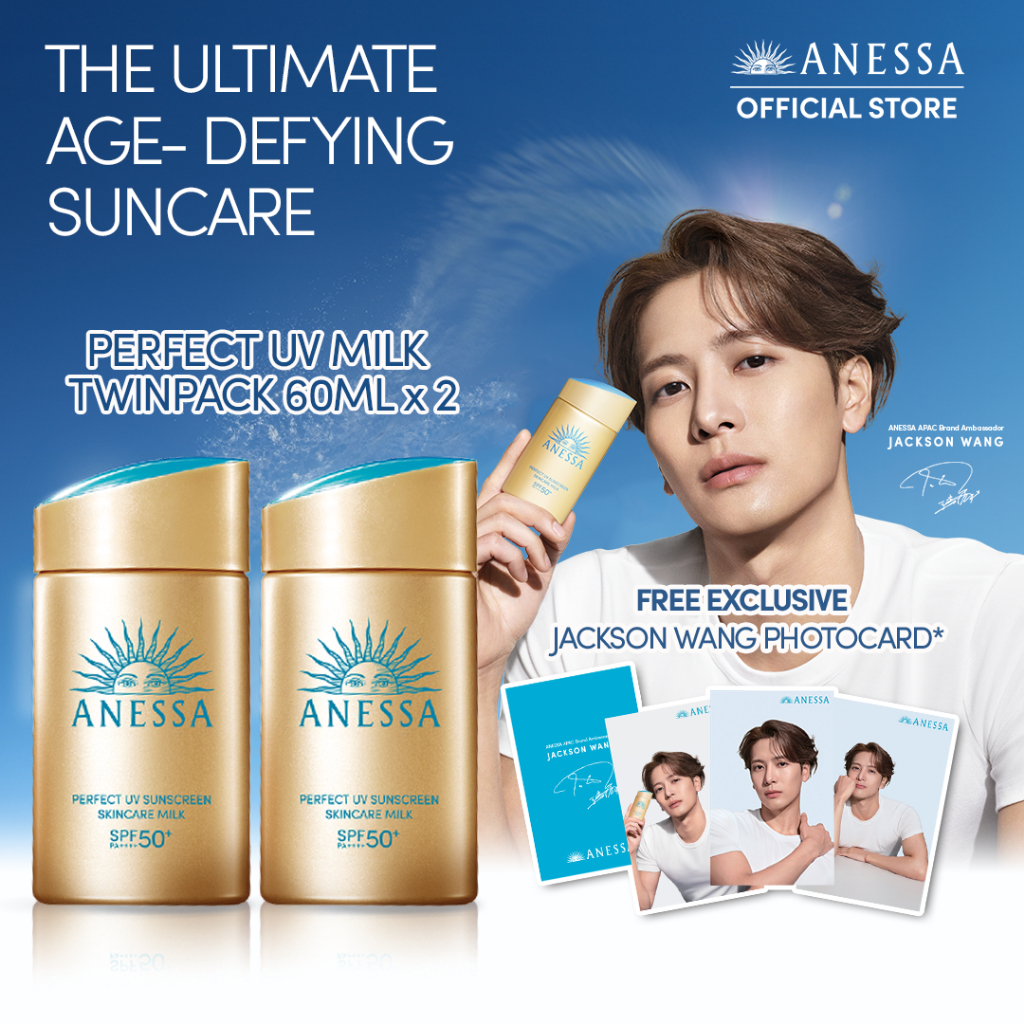 ANESSA Gold Milk Twin Pack - 60mlx2 (GWP Jackson Wang Photocard) | Shopee Malaysia