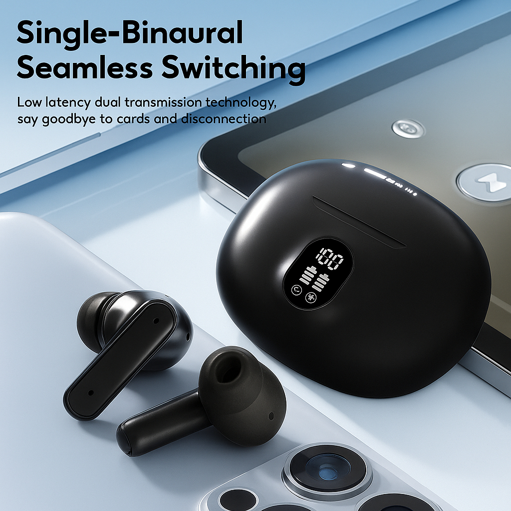 Original TWS Earbuds Bluetooth 5.3 Clear Sound ENC Noise Reduction LED ...