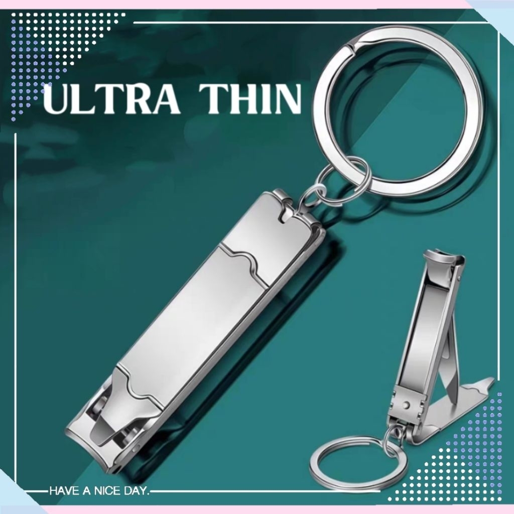 Stainless Steel Ultra Thin Nail Clipper Nail cutter pocket Key Chain ...