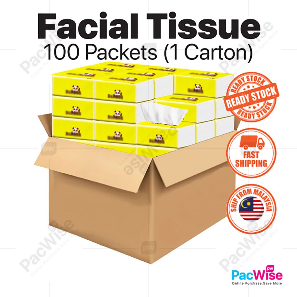 Bambooloo Facial Soft Tissue Paper 4 Ply x 300’s/ Non-Fluorescent ...