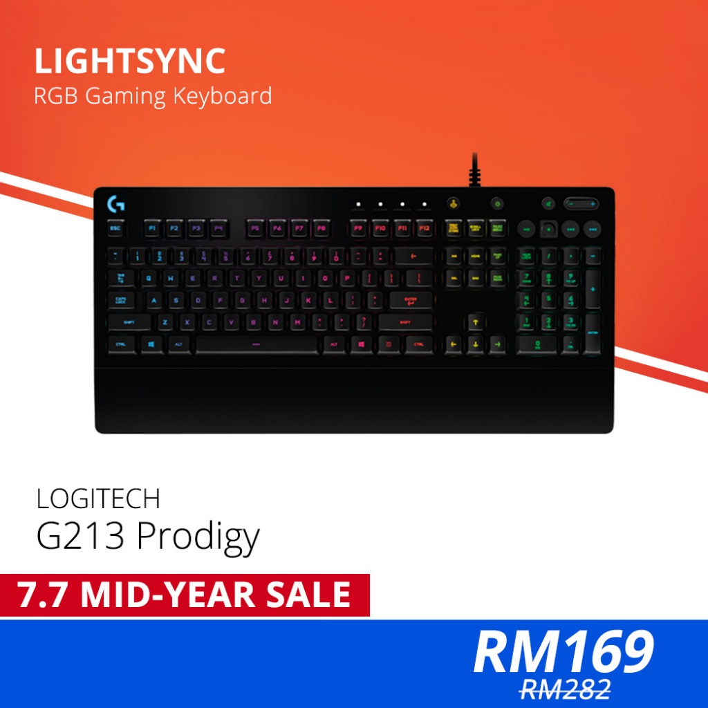 Logitech G213 PRODIGY RGB Gaming Keyboard | Shopee Malaysia