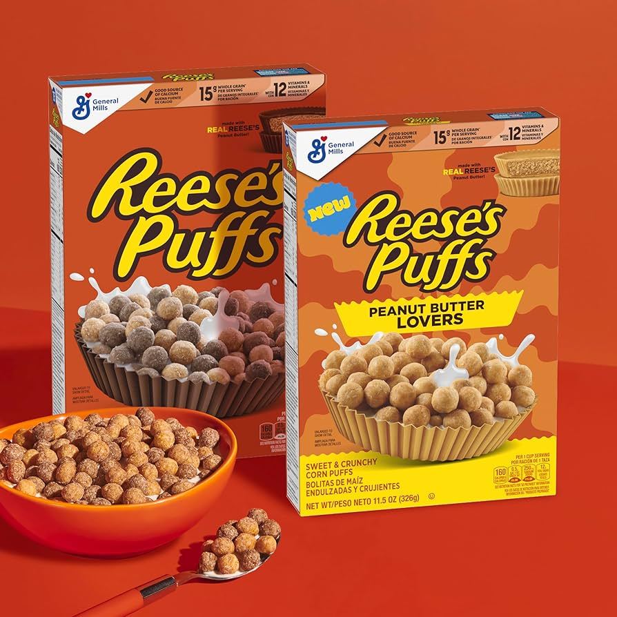 Reese's Puffs Breakfast Cereal 326g / Reese's Puffs Peanut Butter ...