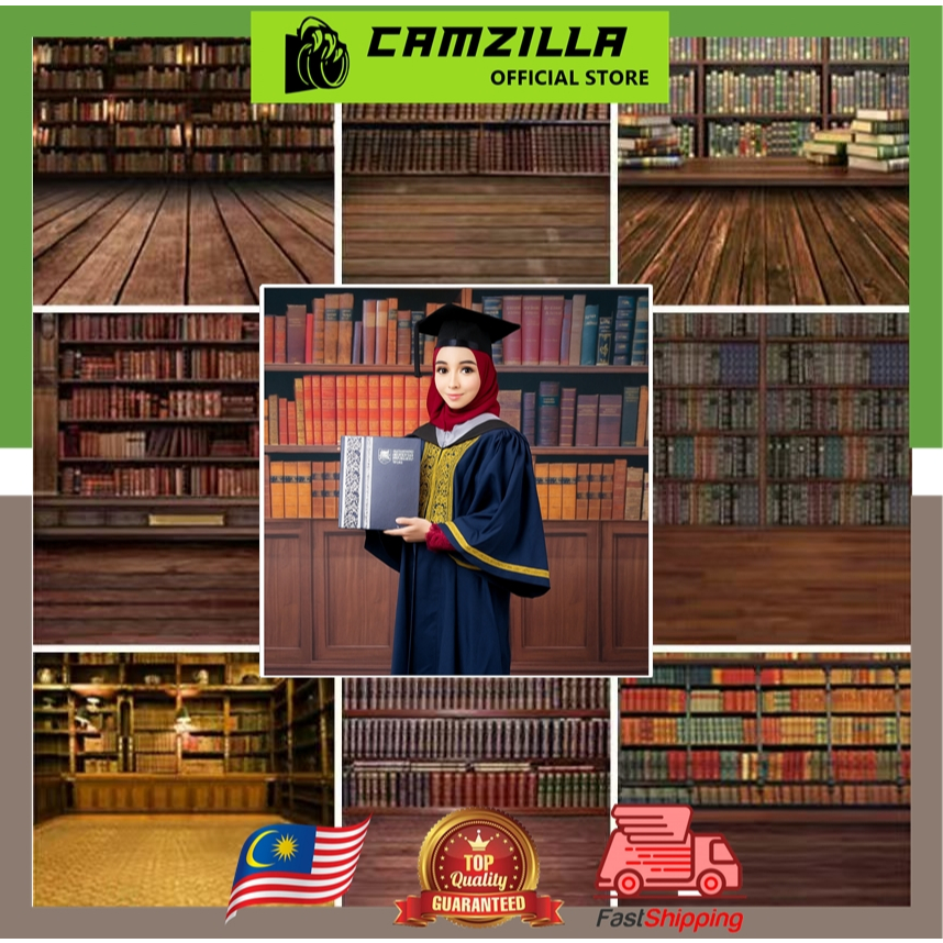 Convo Convocation Bookshelf Rak Buku Backdrop 3.0 X 5.0 meters Backdrop ...