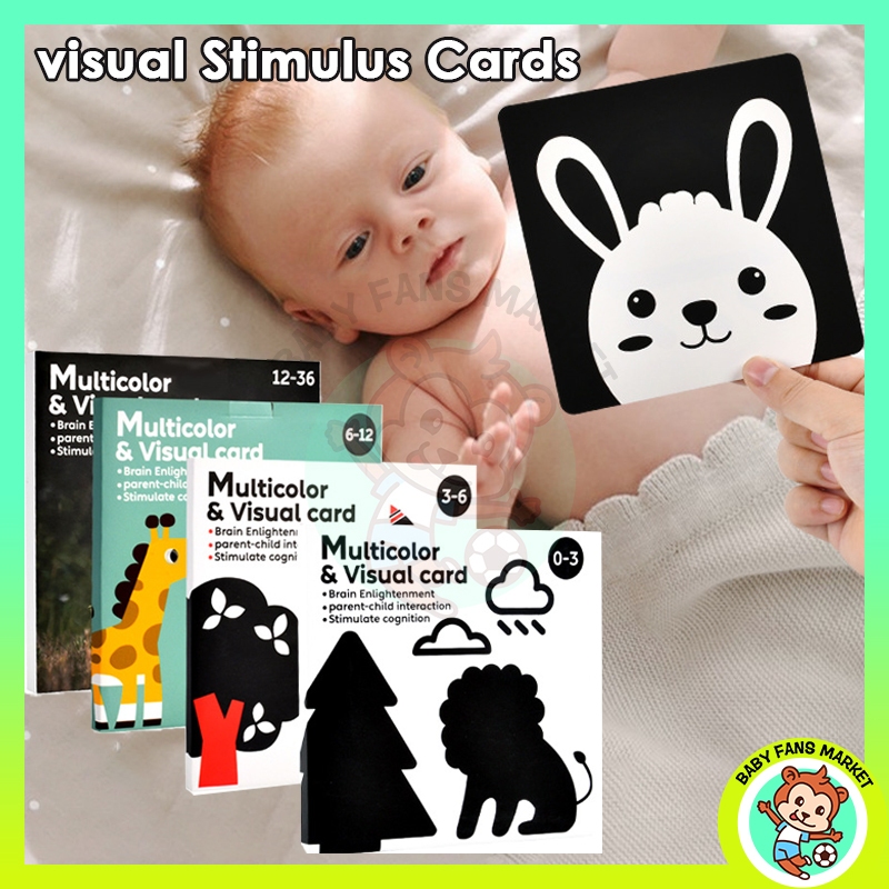 Baby Visual Stimulus Card 0-36Months Montessori Baby Flash Card Black ...